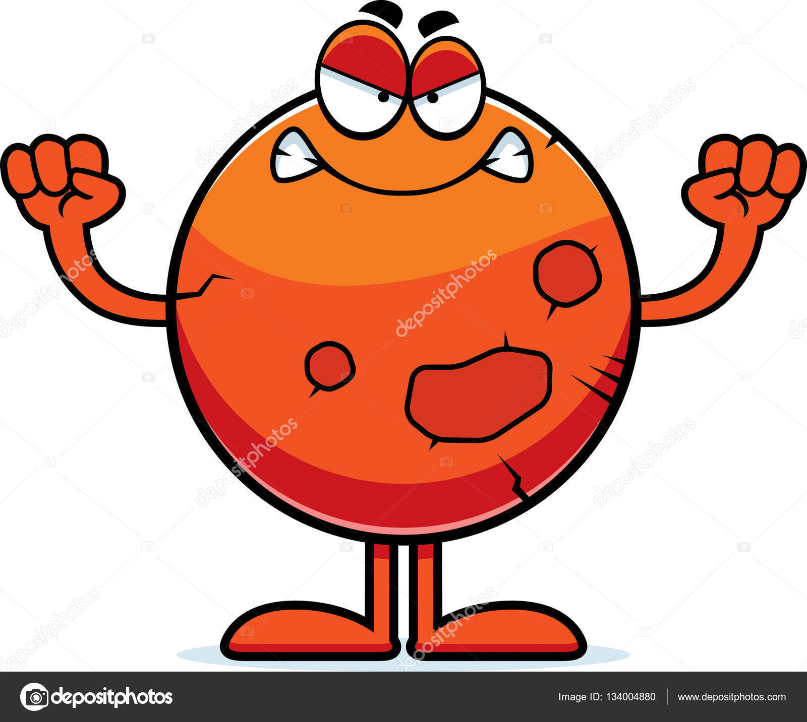 Angry Cartoon Mars Stock Vector by ©cthoman 134004880