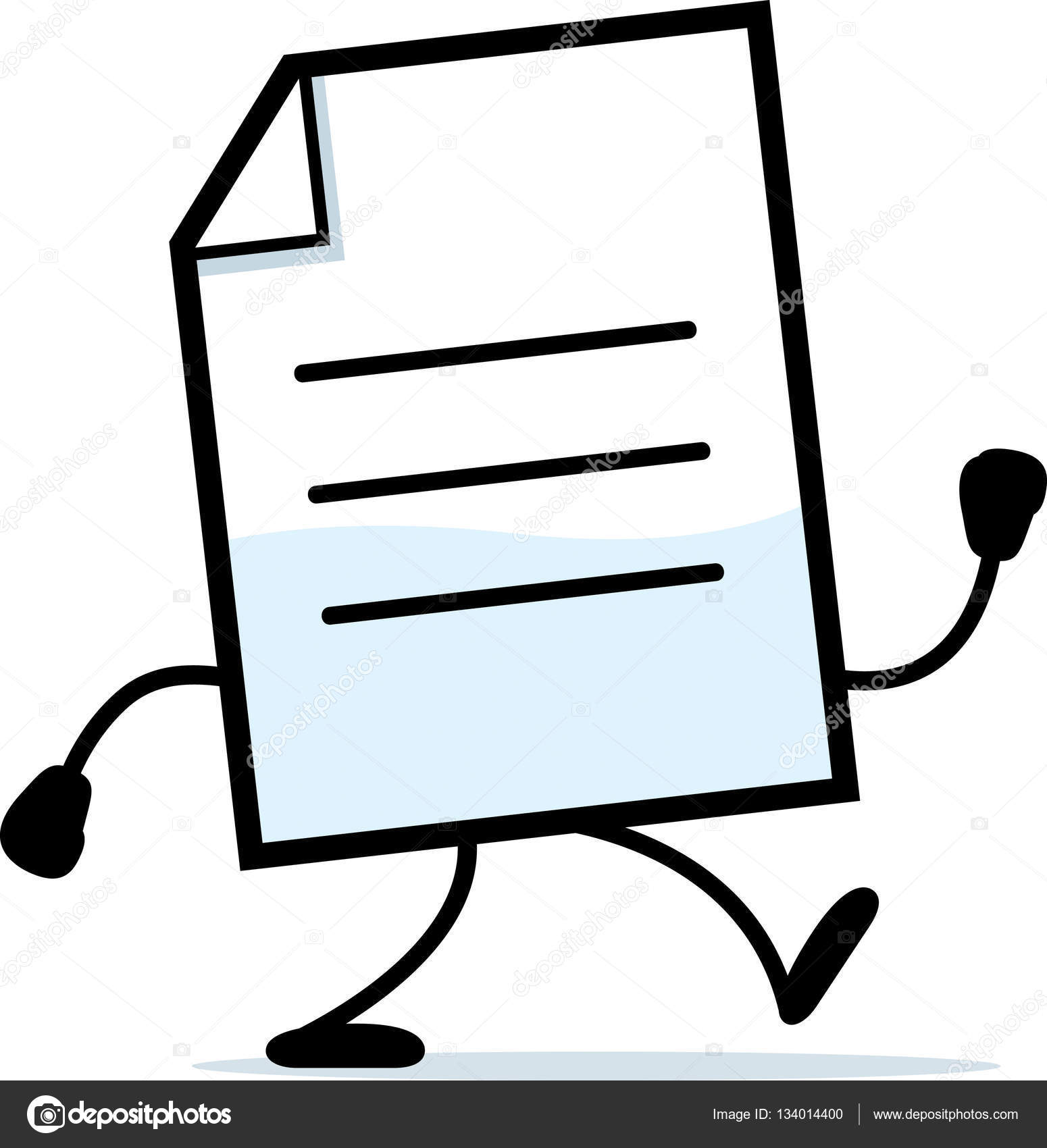 Documento a pie de dibujos animados Vector de stock por ©cthoman 134014400