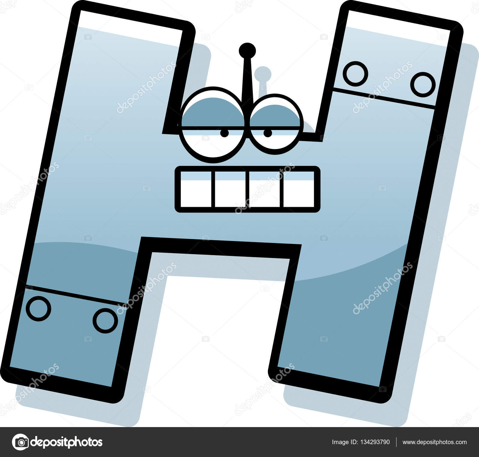 Letter H Robot — Stock Vector © cthoman #134293790