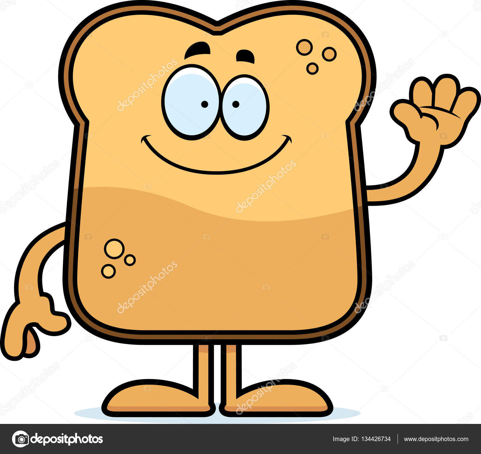 Tostadas de dibujos animados ondeando Vector de stock por ©cthoman ...