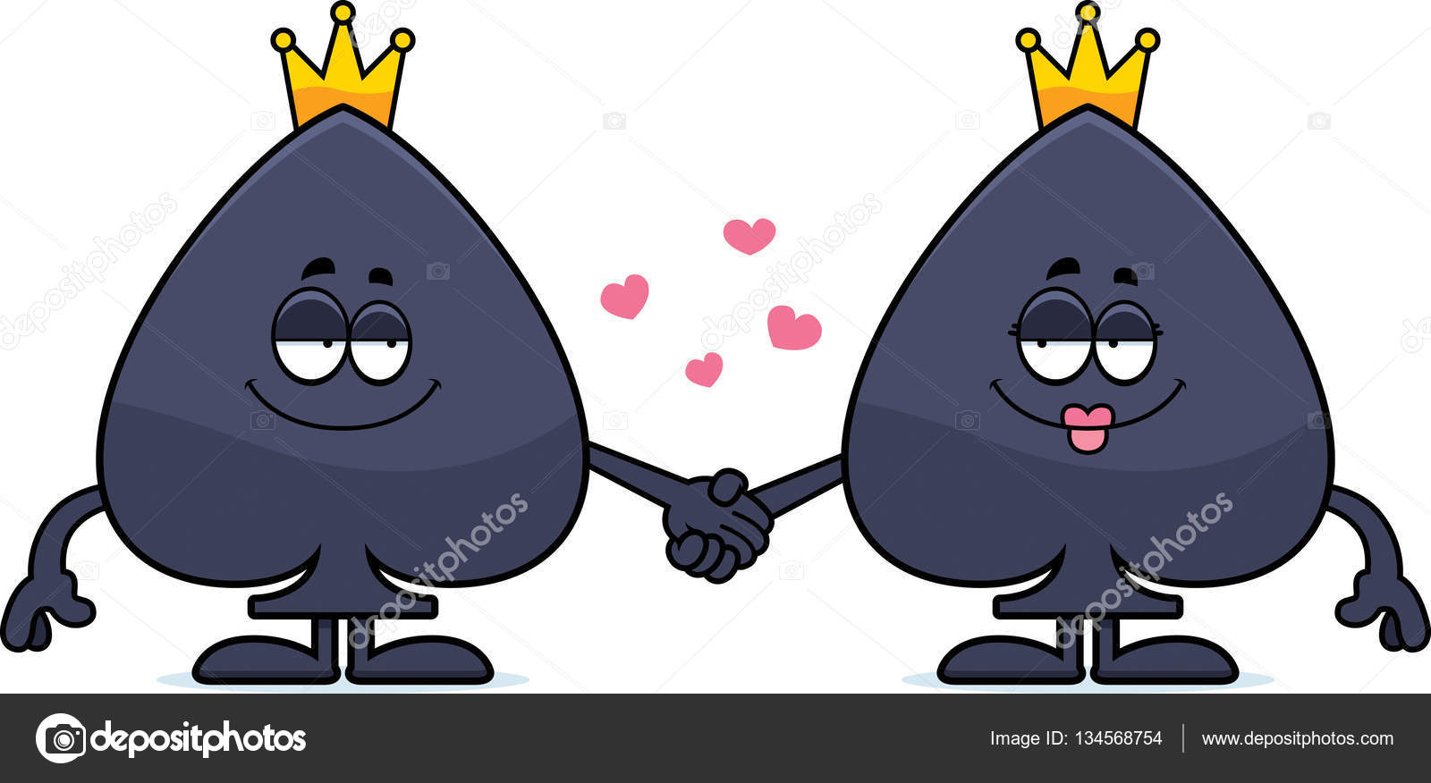 Zeichentrickkönig und Pik-Dame Stock-Vektorgrafik von ©cthoman 134568754