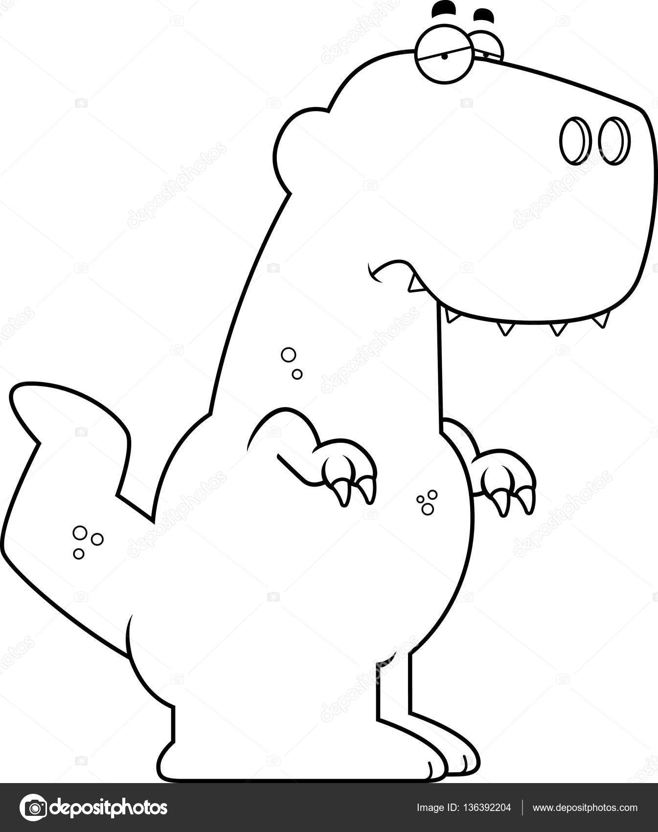Sad Cartoon T Rex