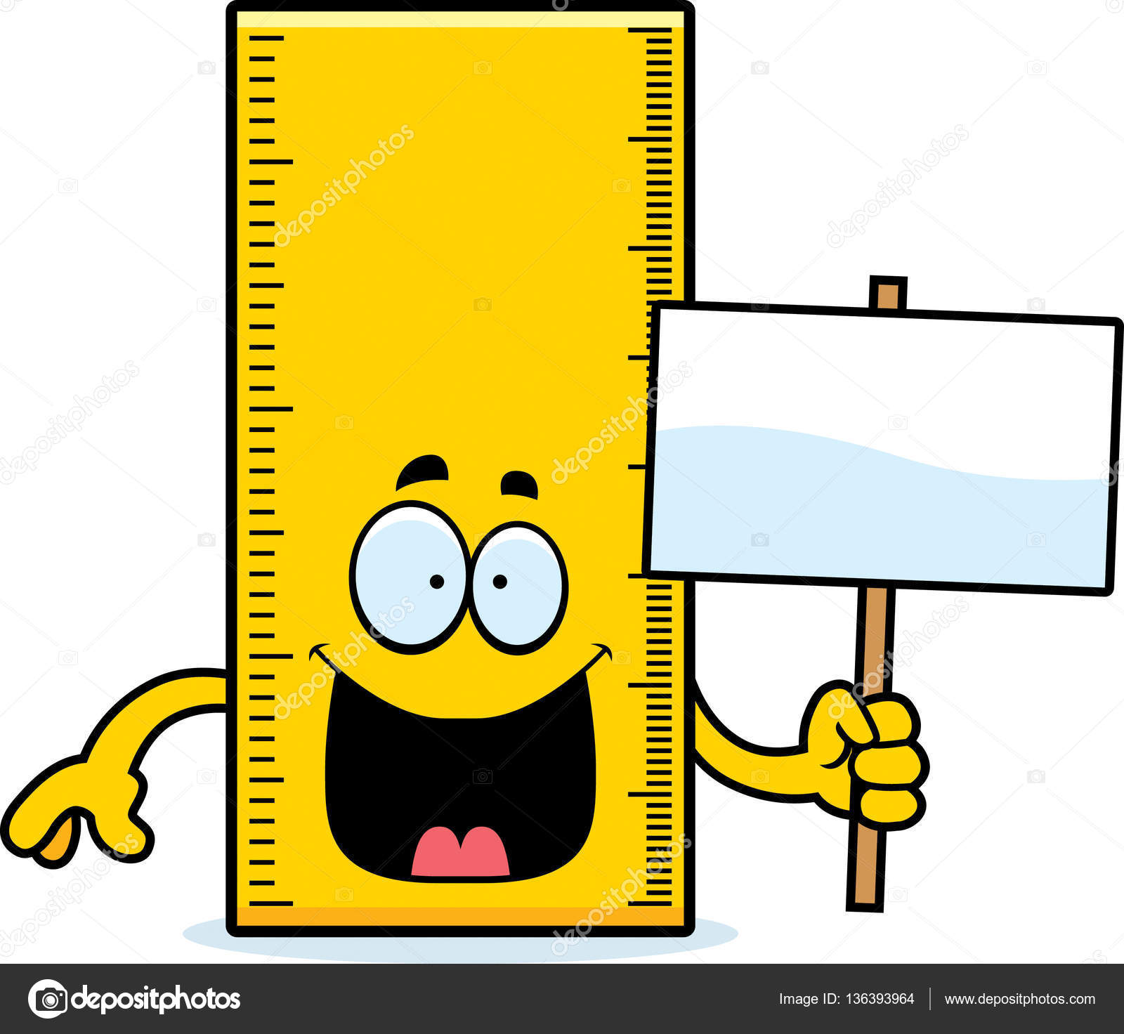 Cartoon Ruler Sign Stock Vector Image by ©cthoman #136393964