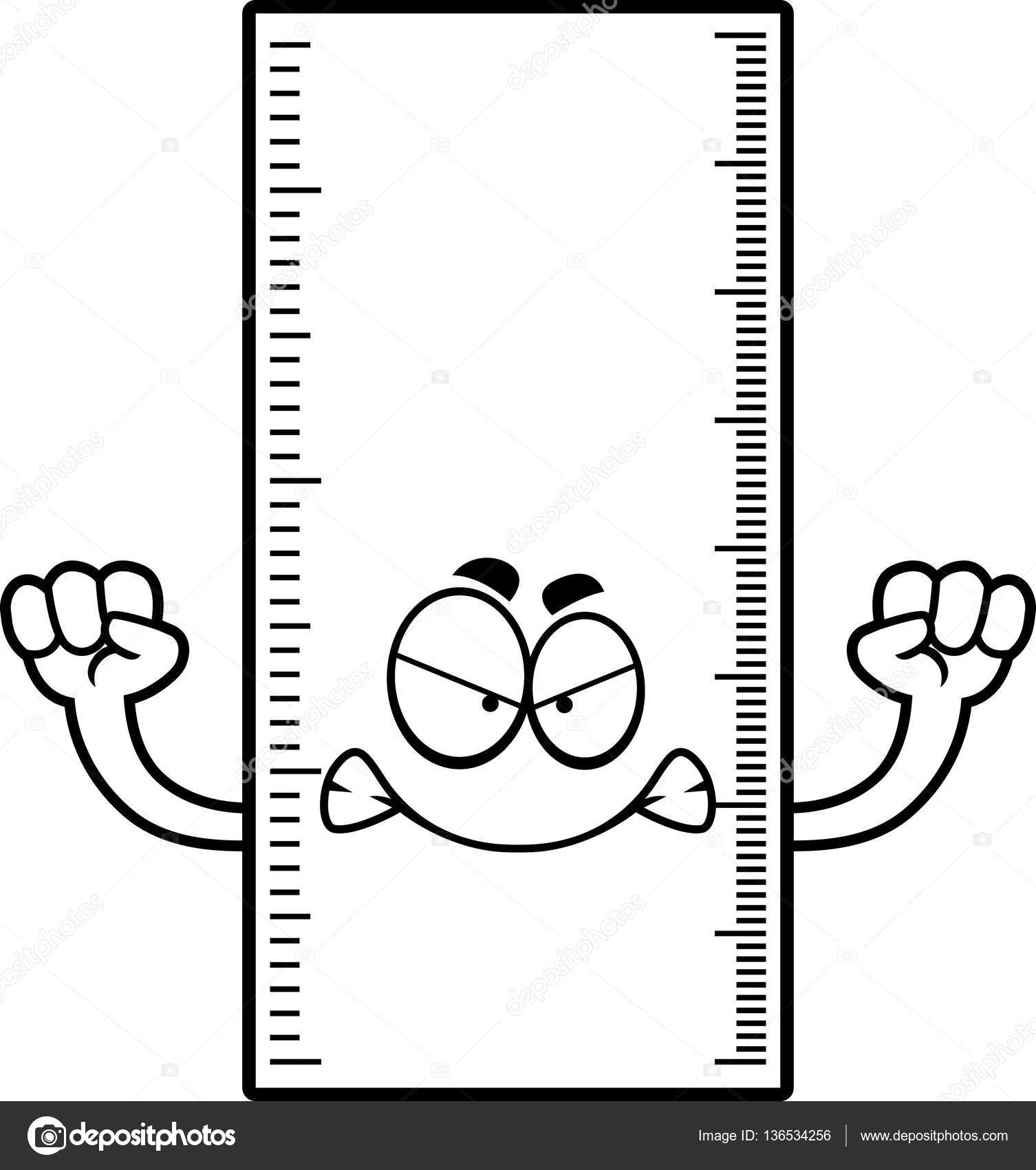 Angry Cartoon Ruler Stock Vector Image by ©cthoman #136534256