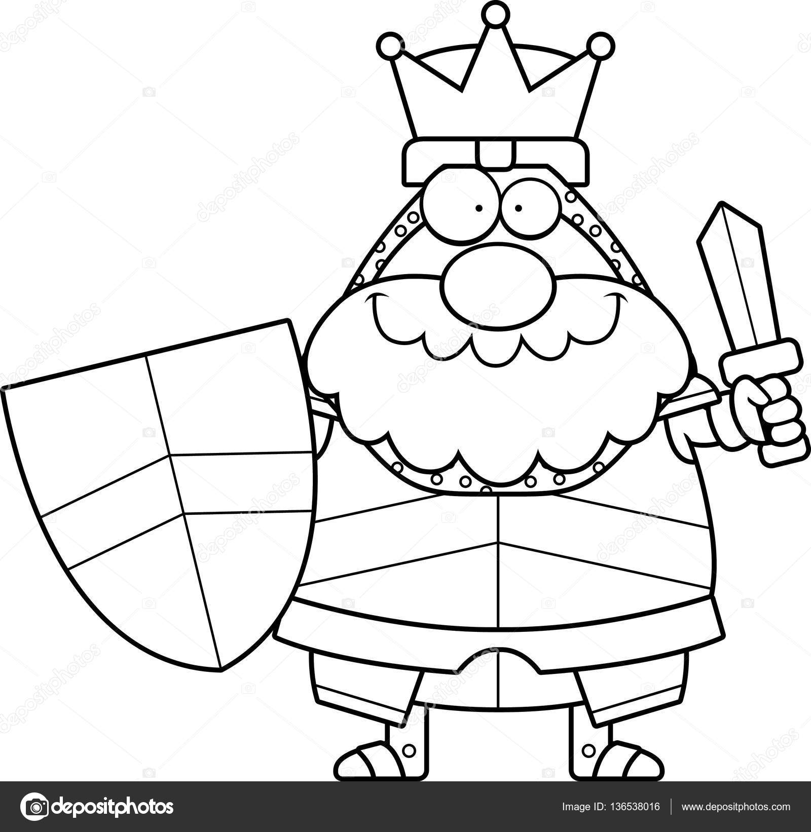 Espada Rey de dibujos animados Vector de stock por ©cthoman 136538016
