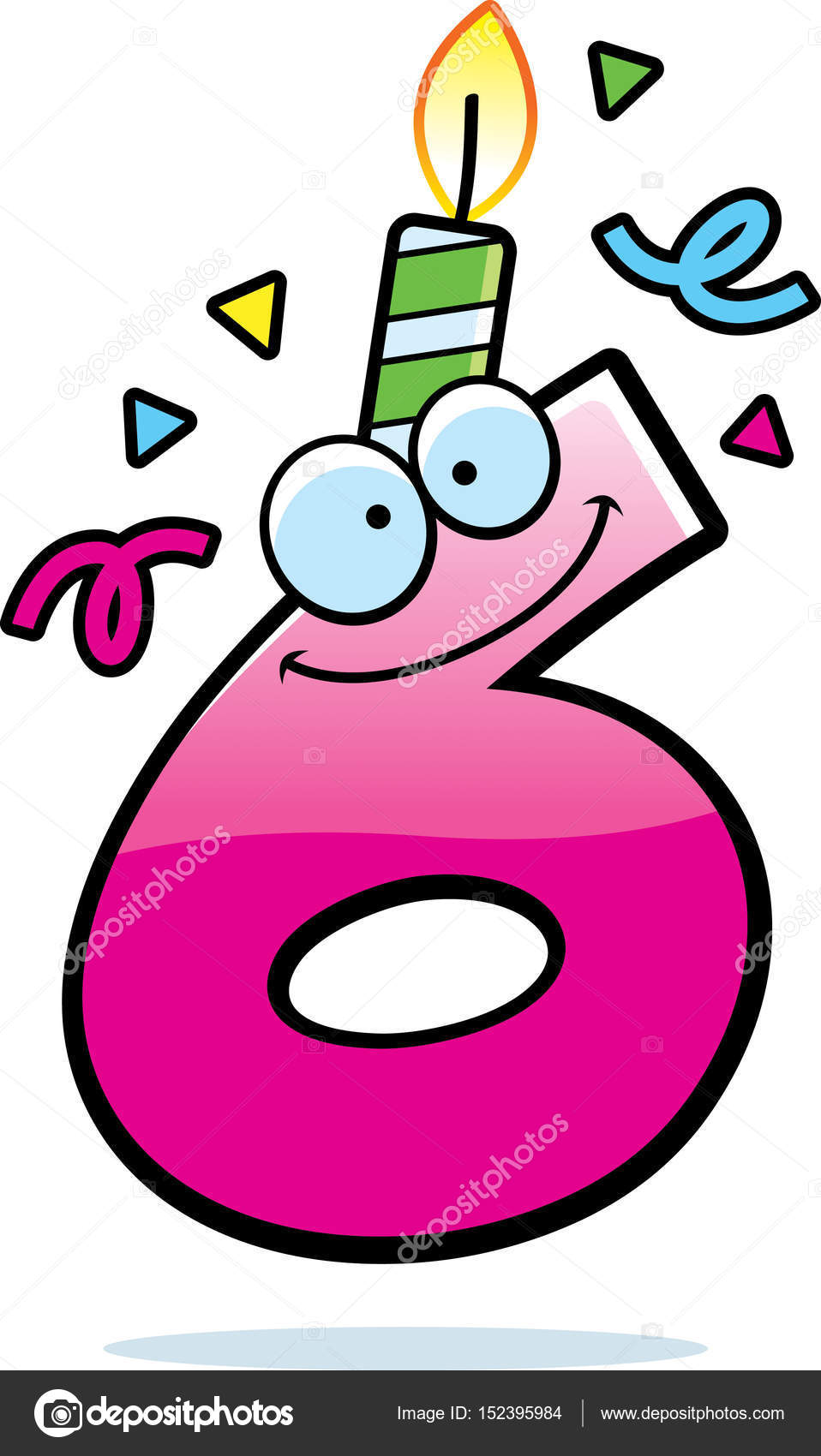 Dibujos animados número seis cumpleaños Vector de stock por ©cthoman ...