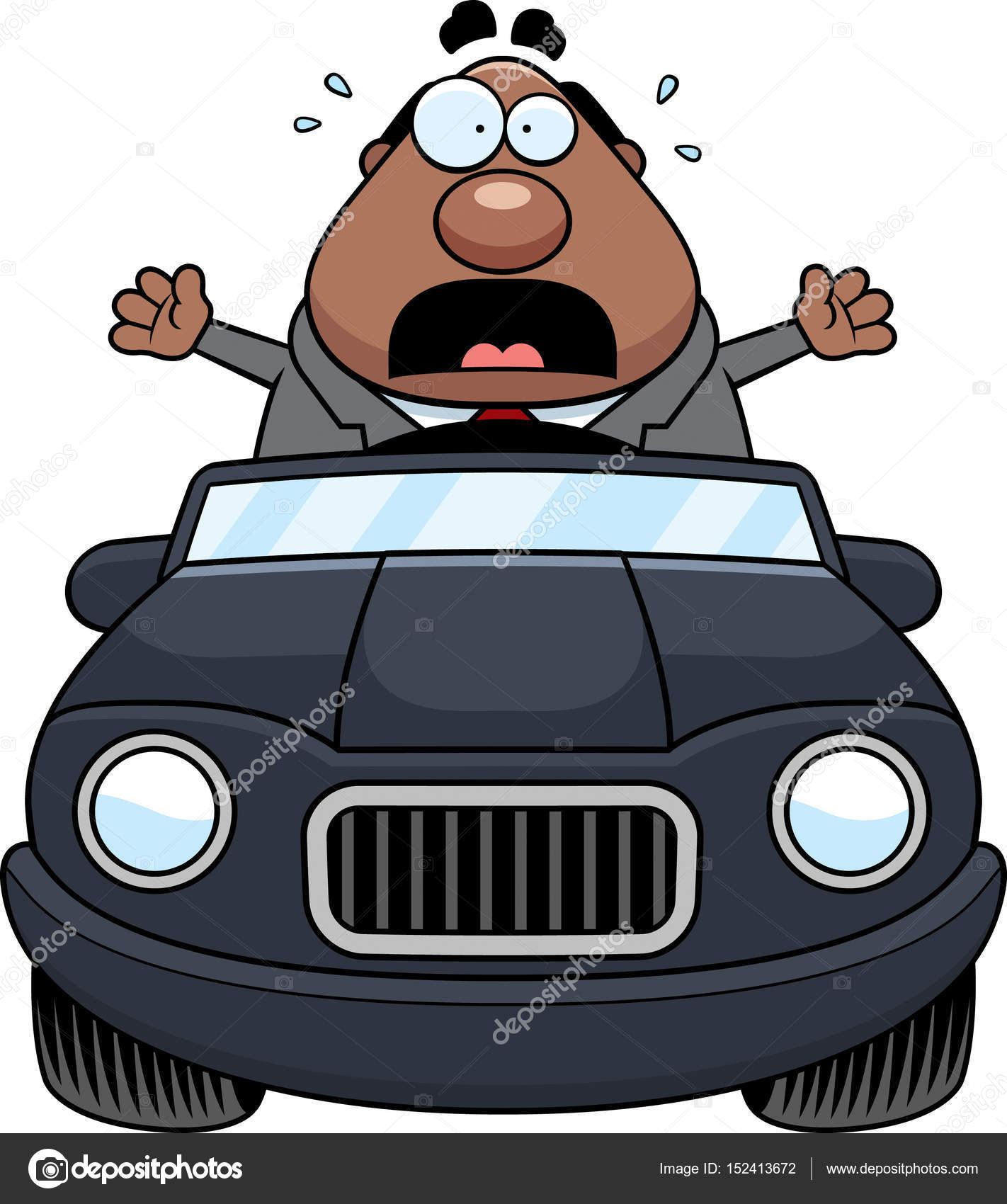 Cartoon Boss Driving Panic Stock Vector Image by ©cthoman #152413672