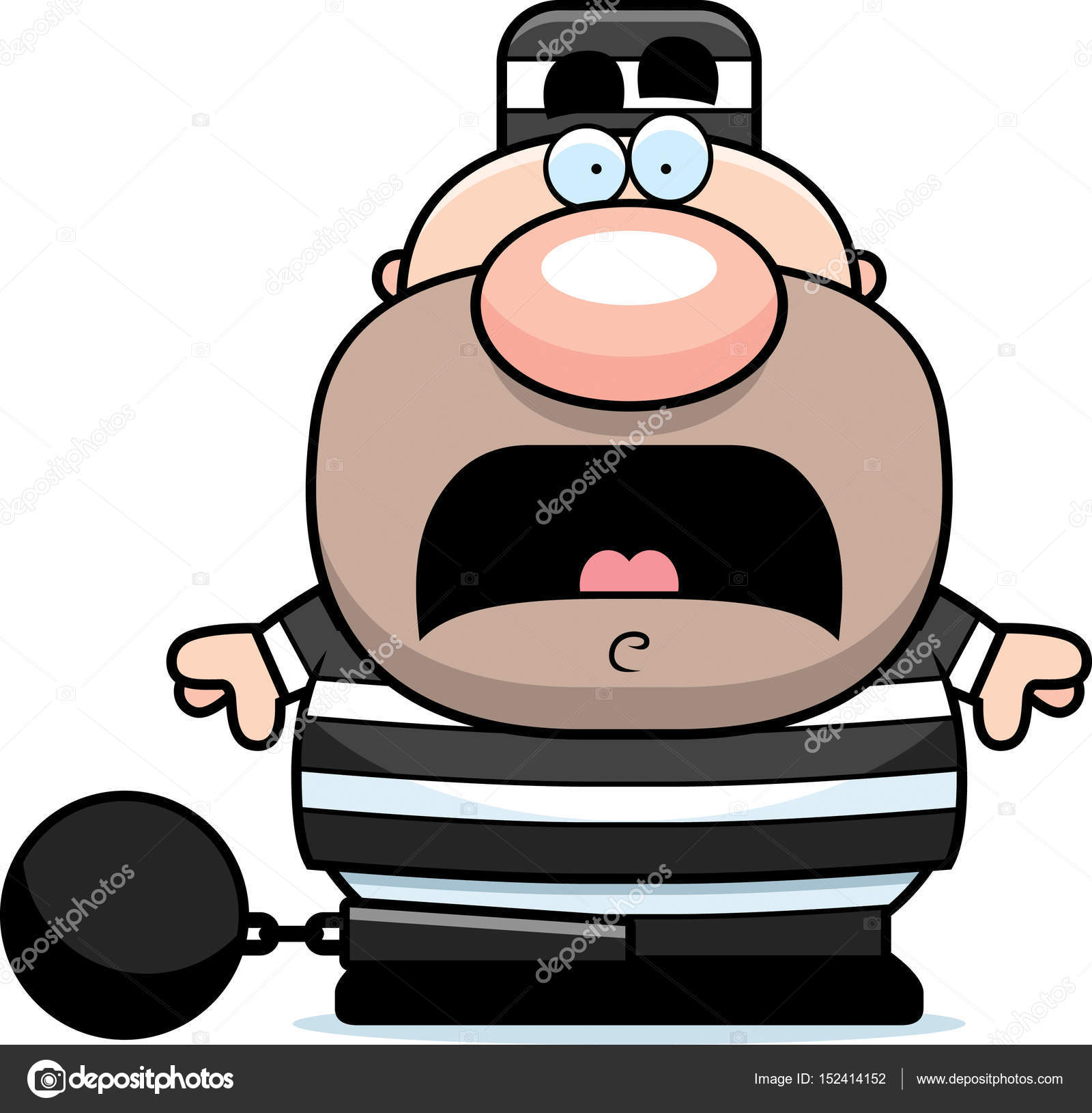 Scared Cartoon Prisoner Stock Vector Image by ©cthoman #152414152