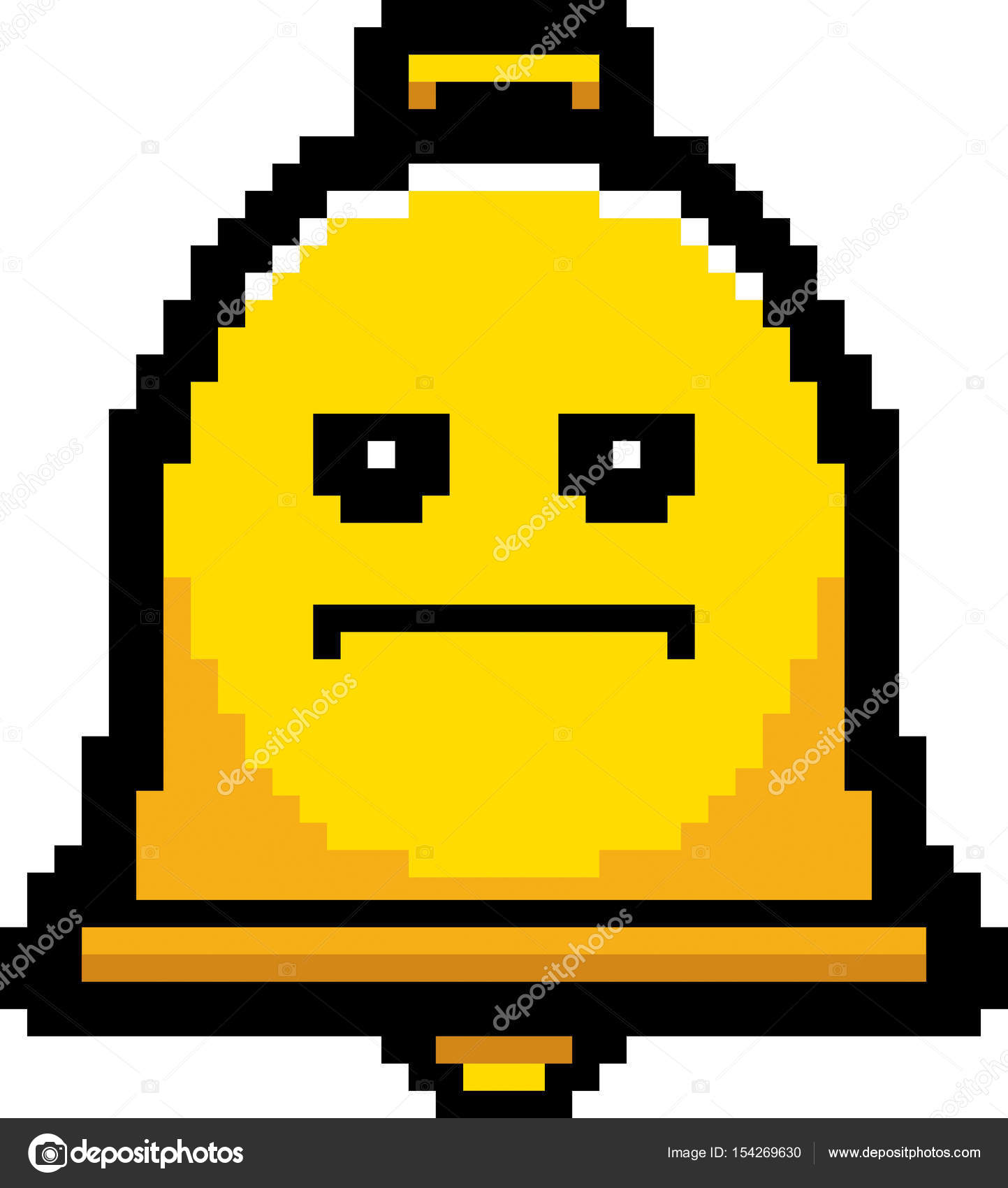 Serious 8-Bit Cartoon Bell Stock Vector Image by ©cthoman #154269630