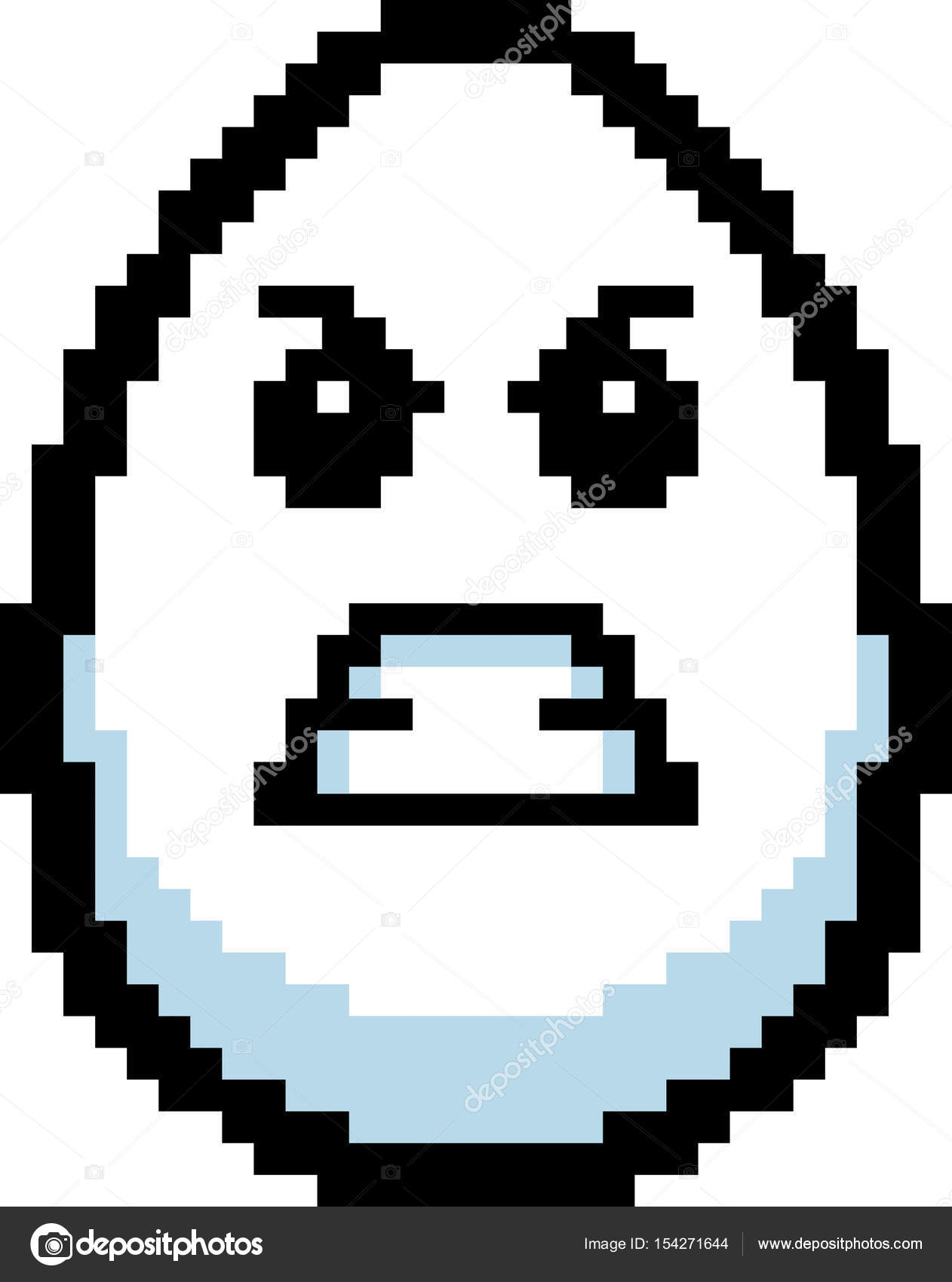 Angry 8-Bit Cartoon Egg Stock Vector by ©cthoman 154271644