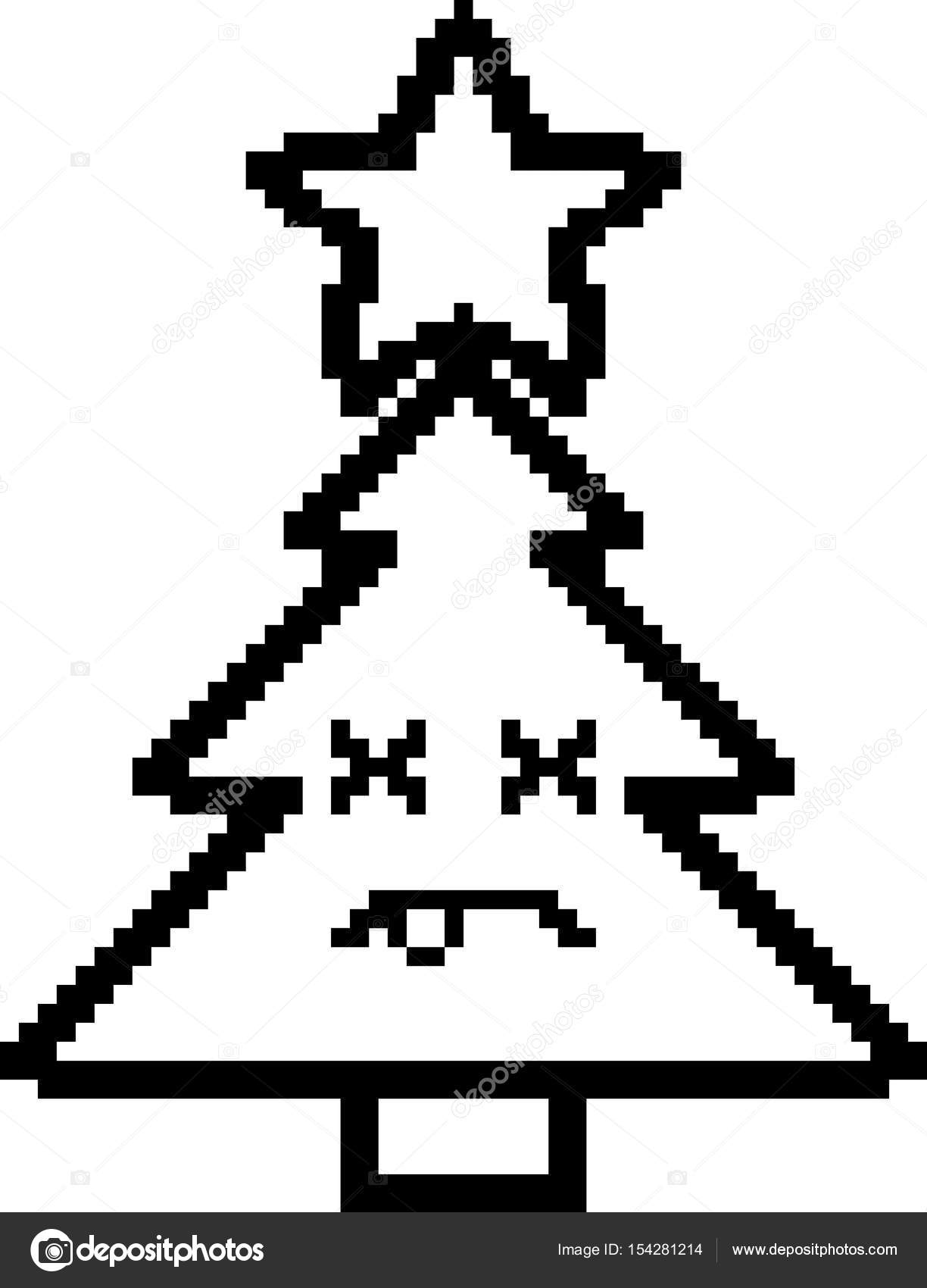 Dead 8-Bit Cartoon Christmas Tree Stock Vector by ©cthoman 154281214