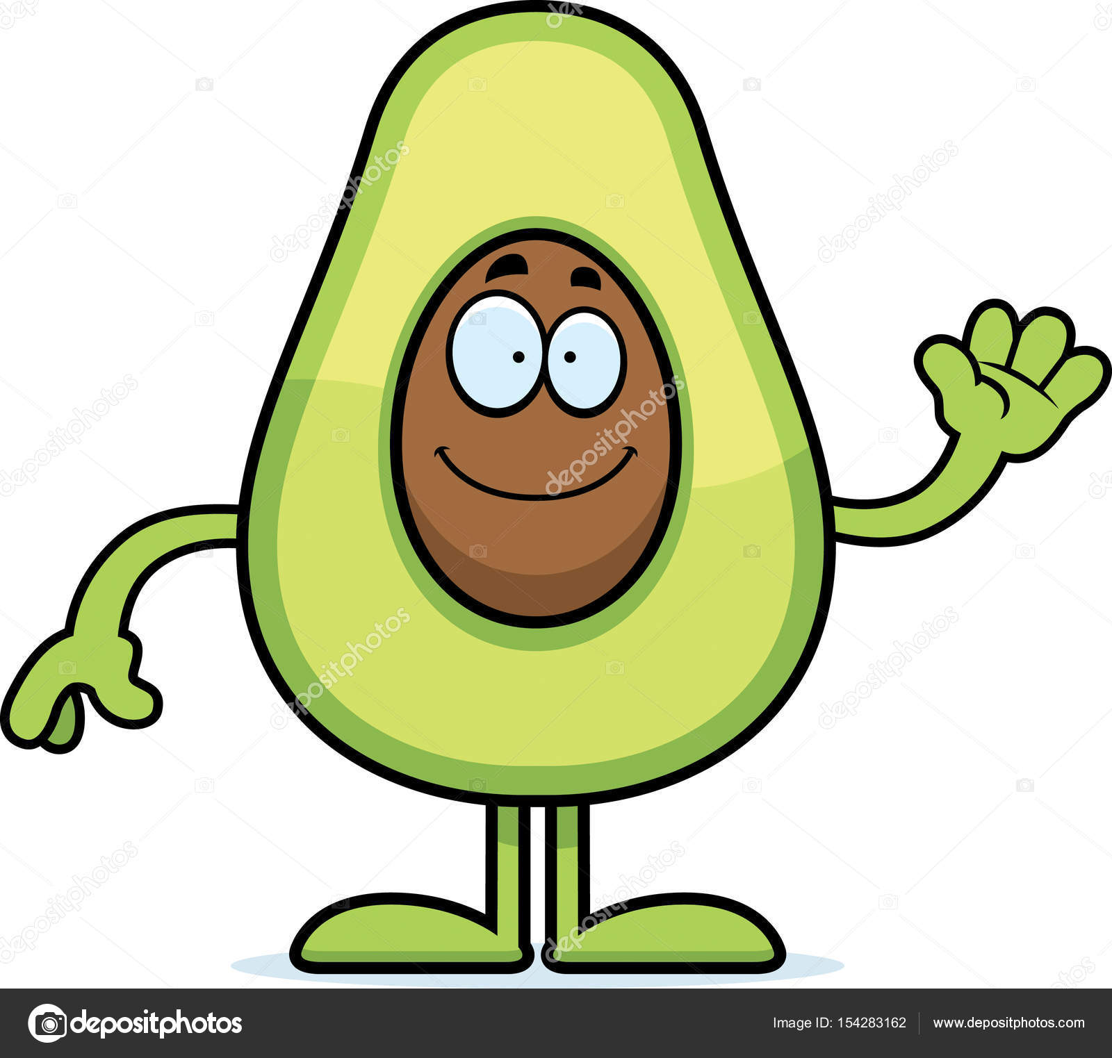 Animado aguacate ondeando Vector de stock #154283162 de ©cthoman