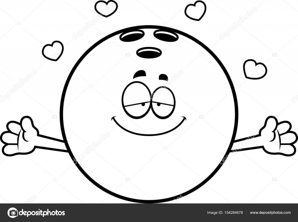 Cartoon Bowling Ball Hug Stock Vector by ©cthoman 154284678