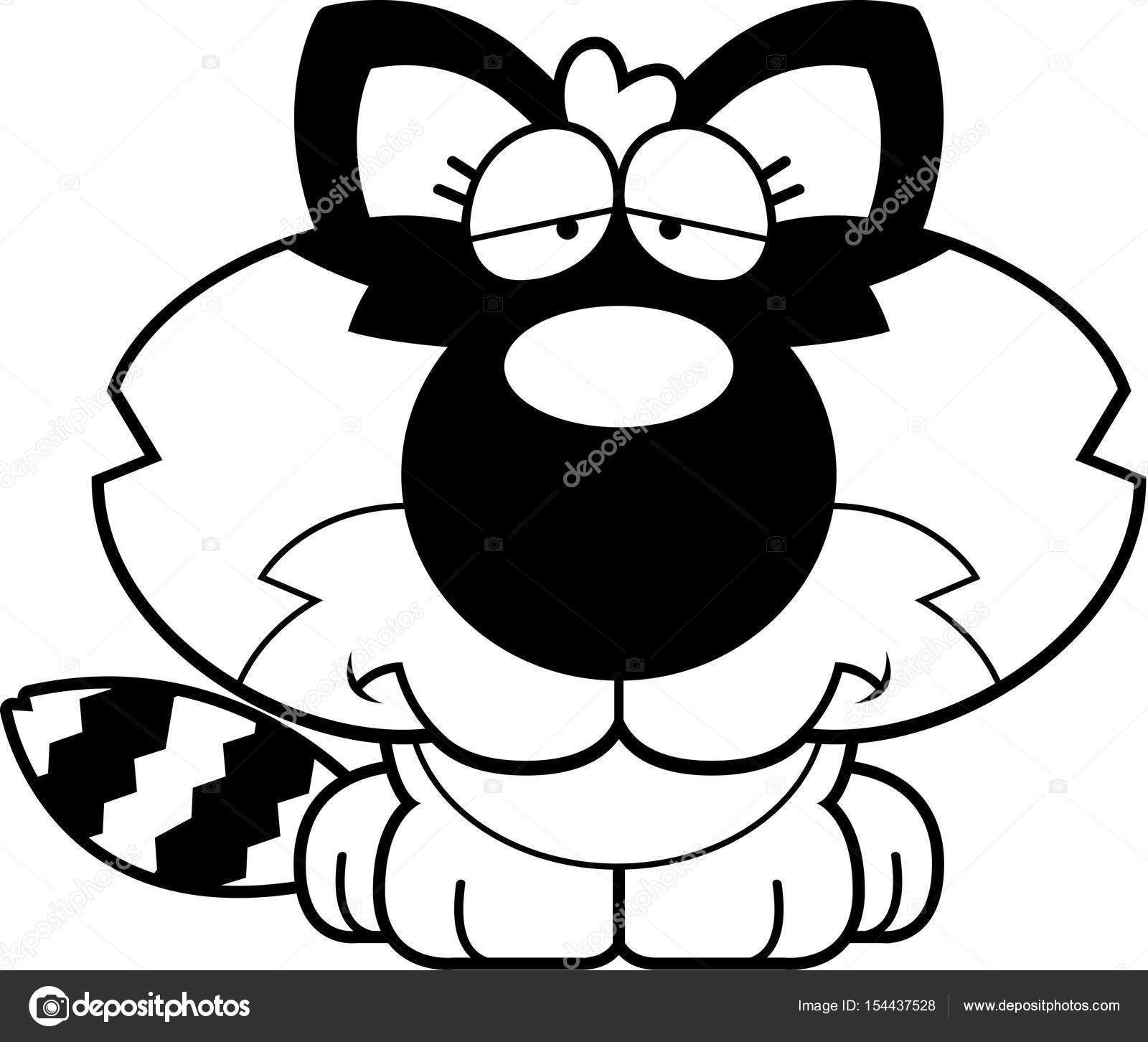 Mapache triste de dibujos animados Vector de stock #154437528 de ©cthoman