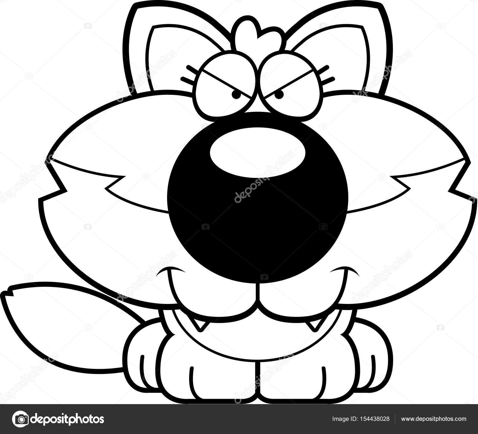 Cartoon Sly Wolf Pup Stock Vector by ©cthoman 154438028