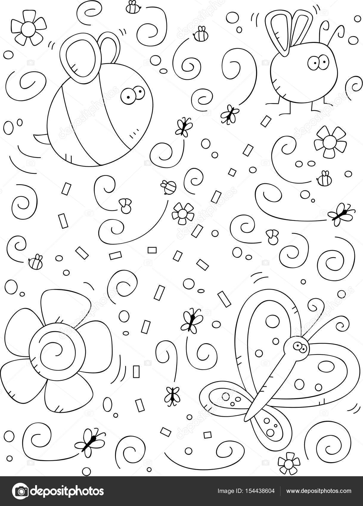 Cartoon Bugs Doodle Stock Vector by ©cthoman 154438604