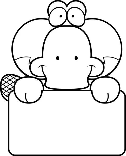 Cartoon Iguana Sign Stock Vector by ©cthoman 154436786