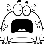 Scared cartoon frog — Stock Vector © memoangeles #27218427