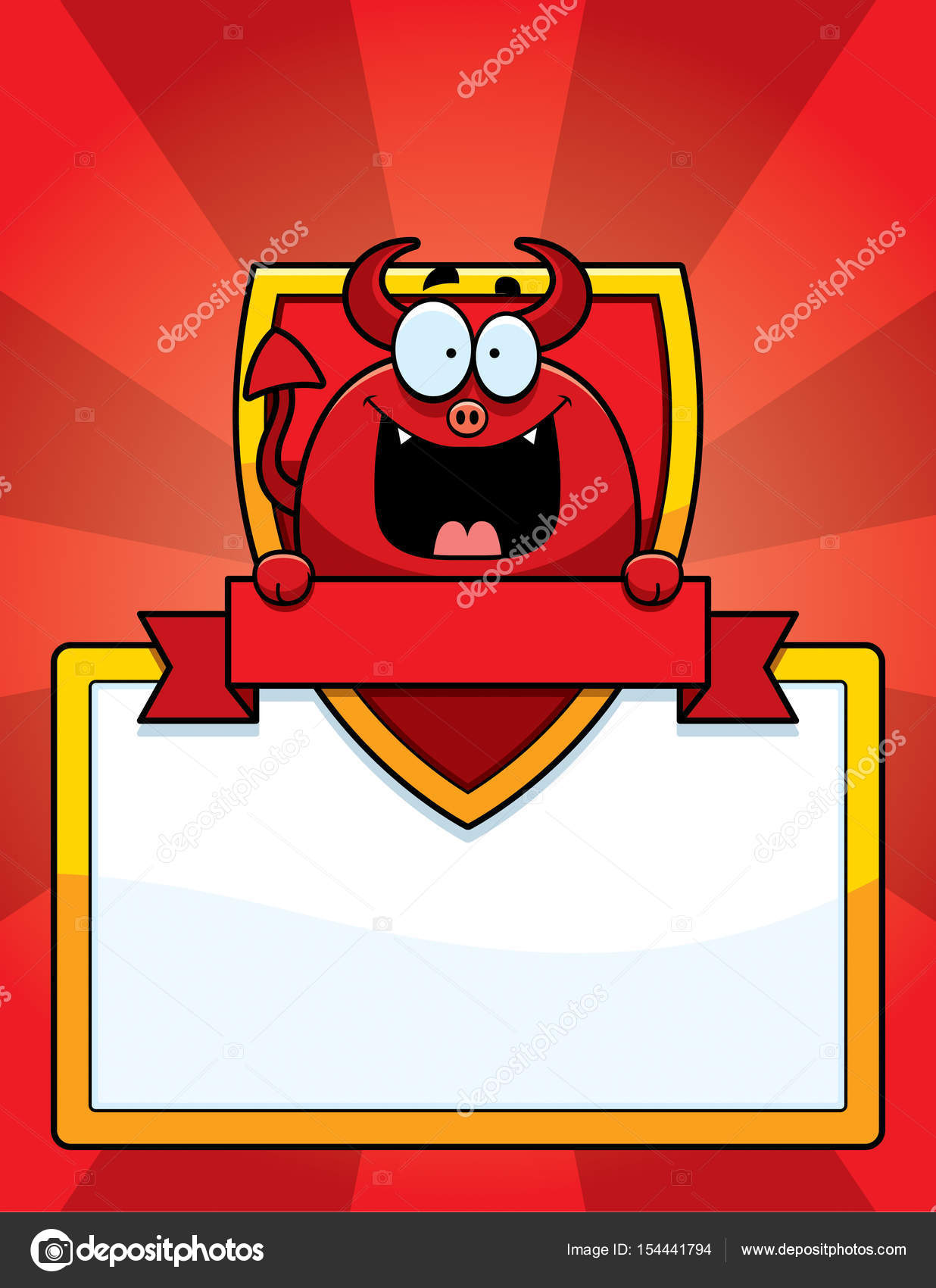 Cartoon Devil Sign Stock Vector Image by ©cthoman #154441794