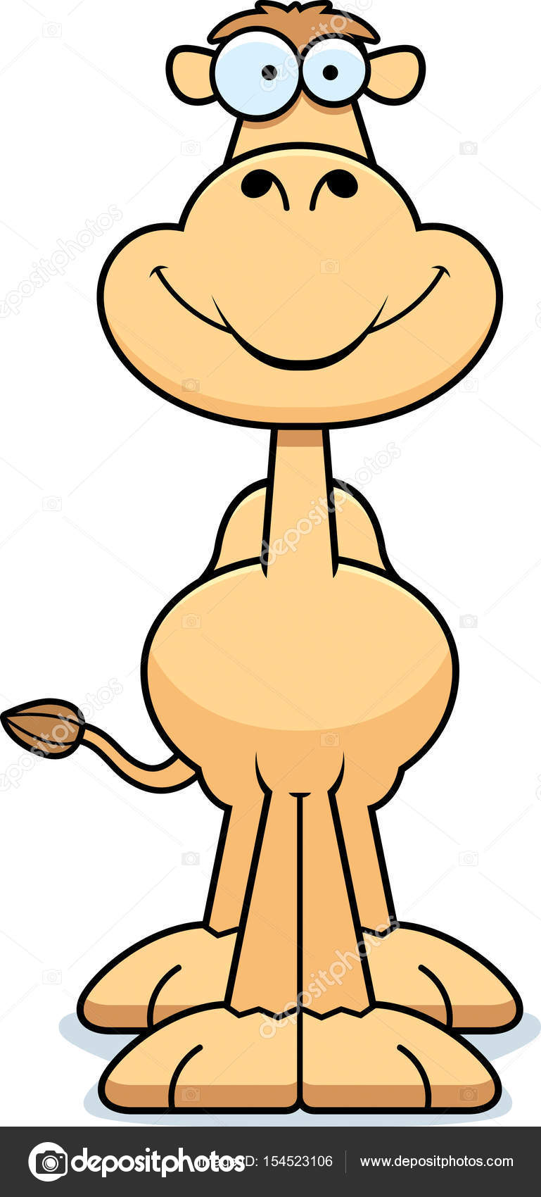 Smiling Cartoon Camel Stock Vector by ©cthoman 154523106