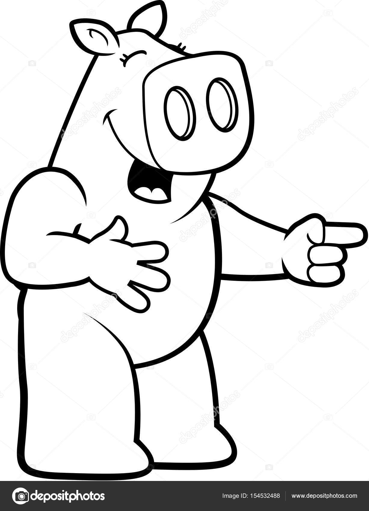 Cartoon Pig Laughing — Stock Vector © cthoman #154532488