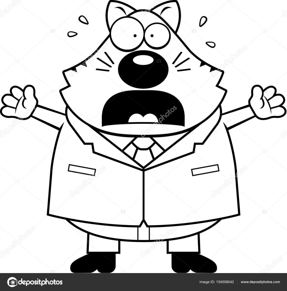 Scared Fat Cat Stock Vector by ©cthoman 154558042