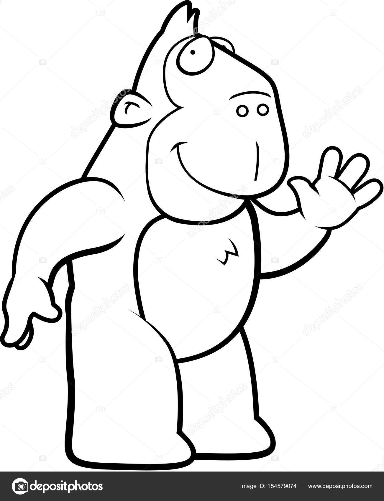 Dibujos animados mono ondeando Vector de stock #154579074 de ©cthoman