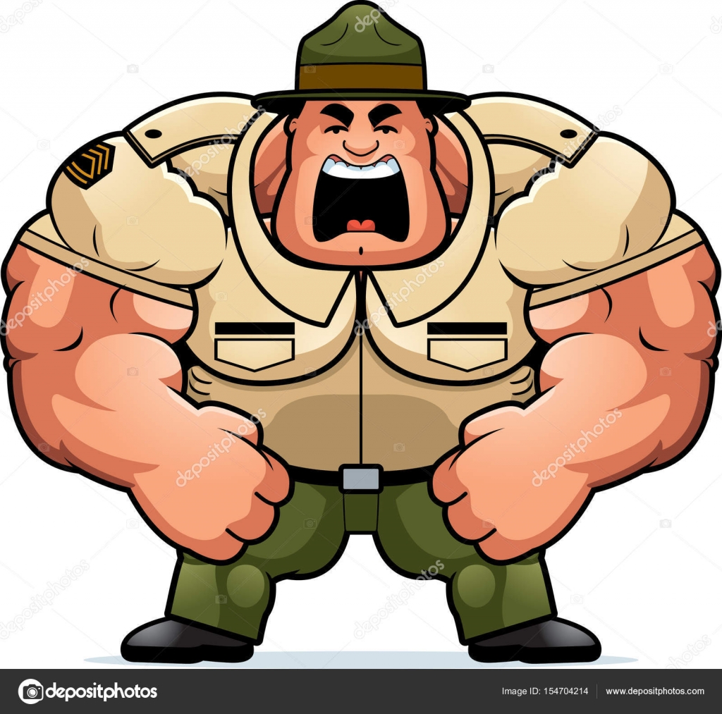 Female Drill Instructor Cartoon