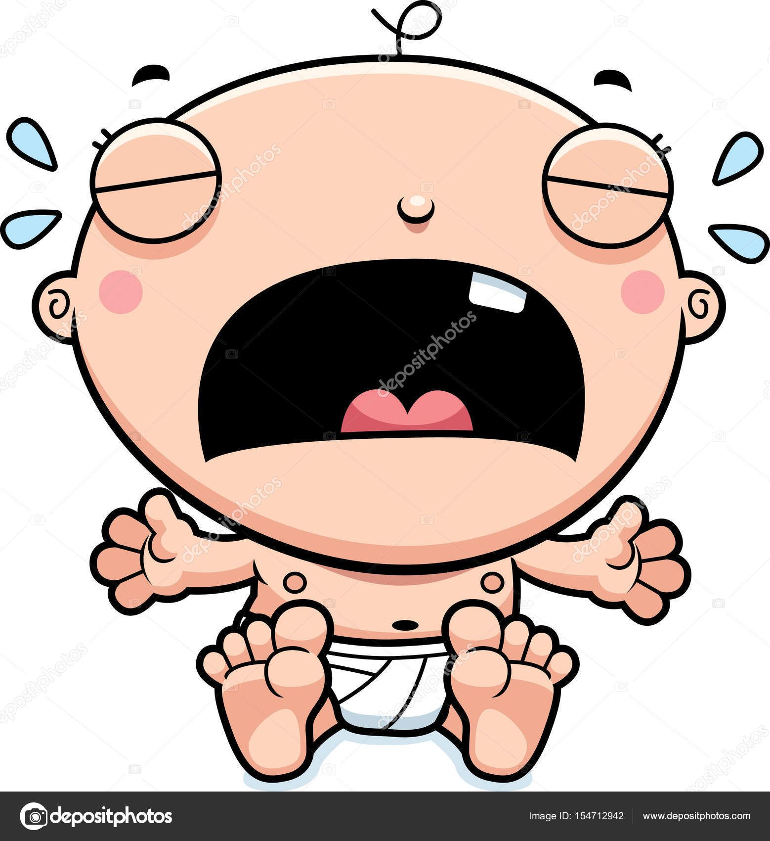 Dibujos animados bebé llorando Vector de stock #154712942 de ©cthoman