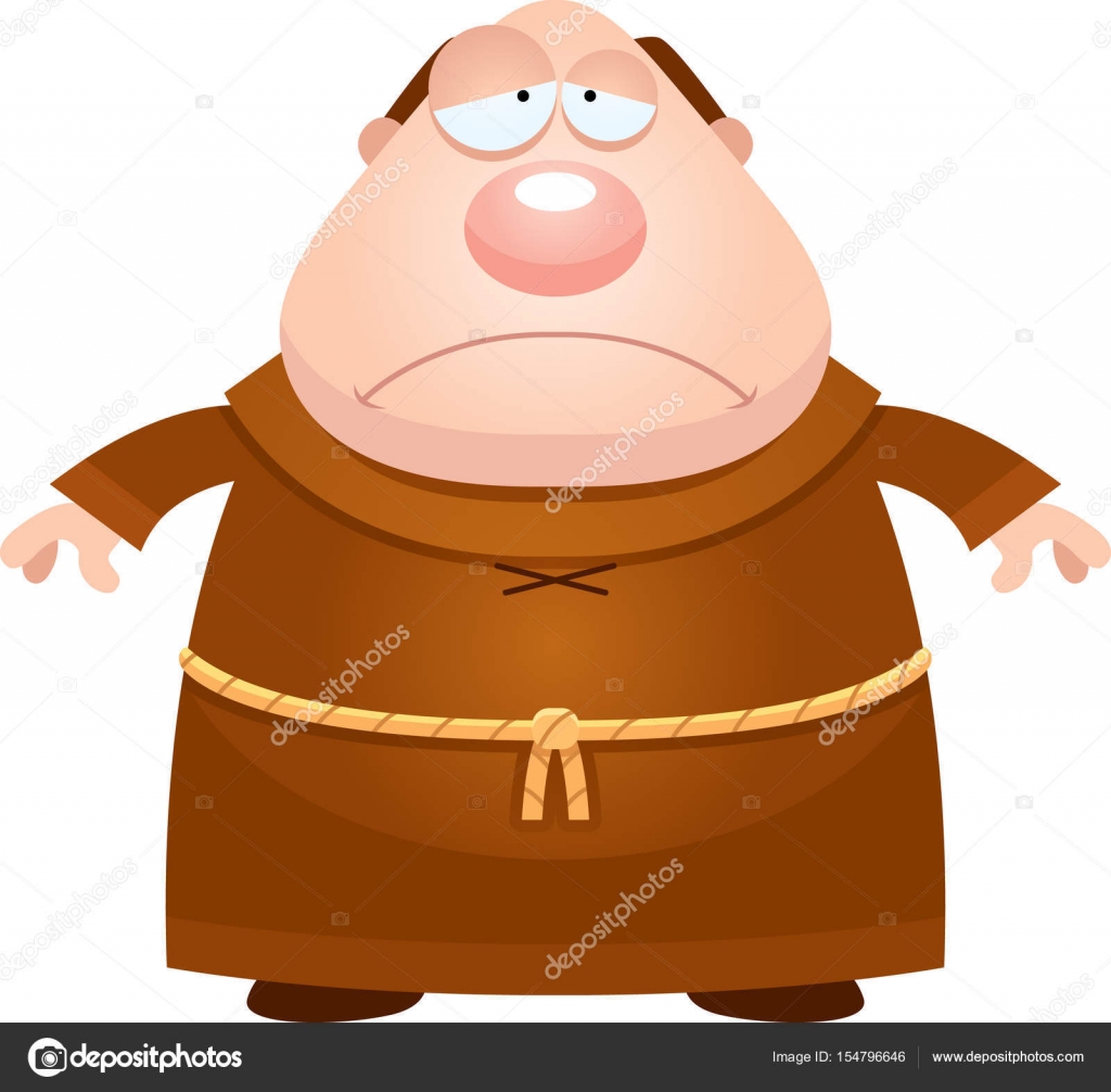 Trauriger Cartoon-Mönch Stock-Vektorbild von ©cthoman 154796646