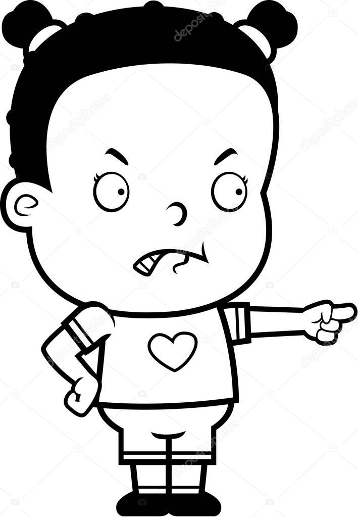 Niño preocupado para colorear | Niño enojado de la historieta — Vector ...