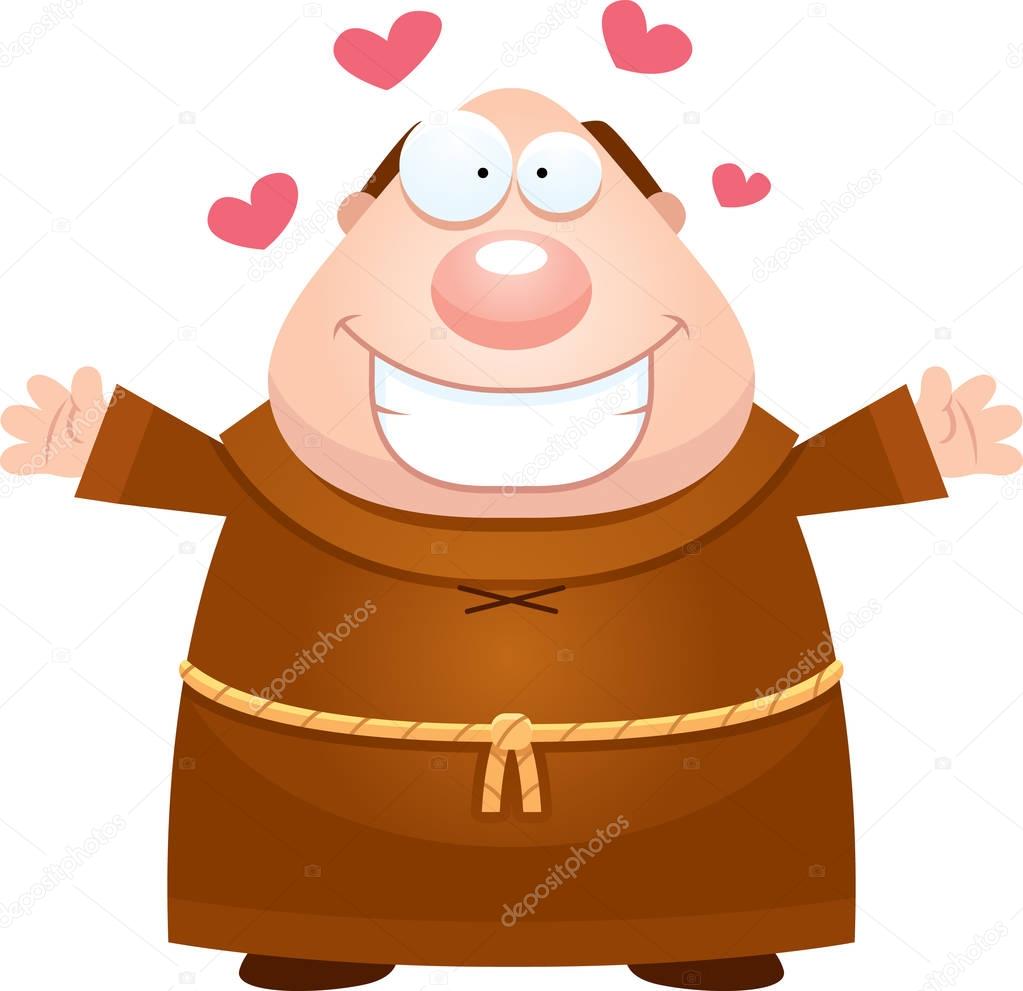 Abrazo de monje de dibujos animados 2024