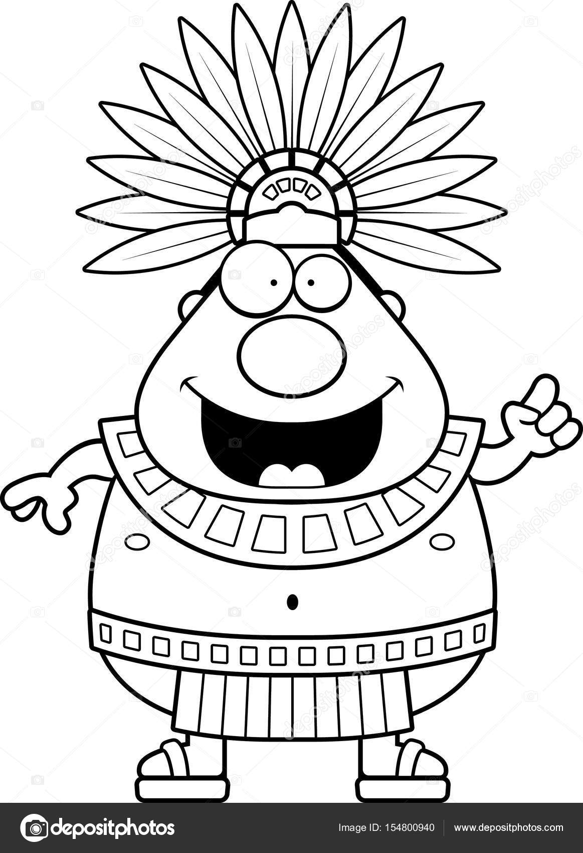 Cartoon Aztec King Idea ⬇ Vector Image by © cthoman | Vector Stock ...