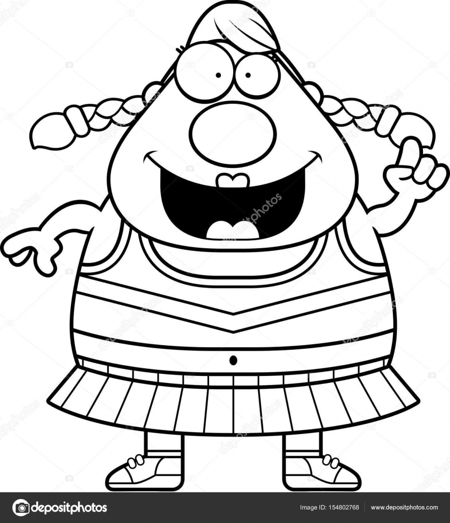 Cartoon Cheerleader Idea Vektor Stok oleh ©cthoman 154802768
