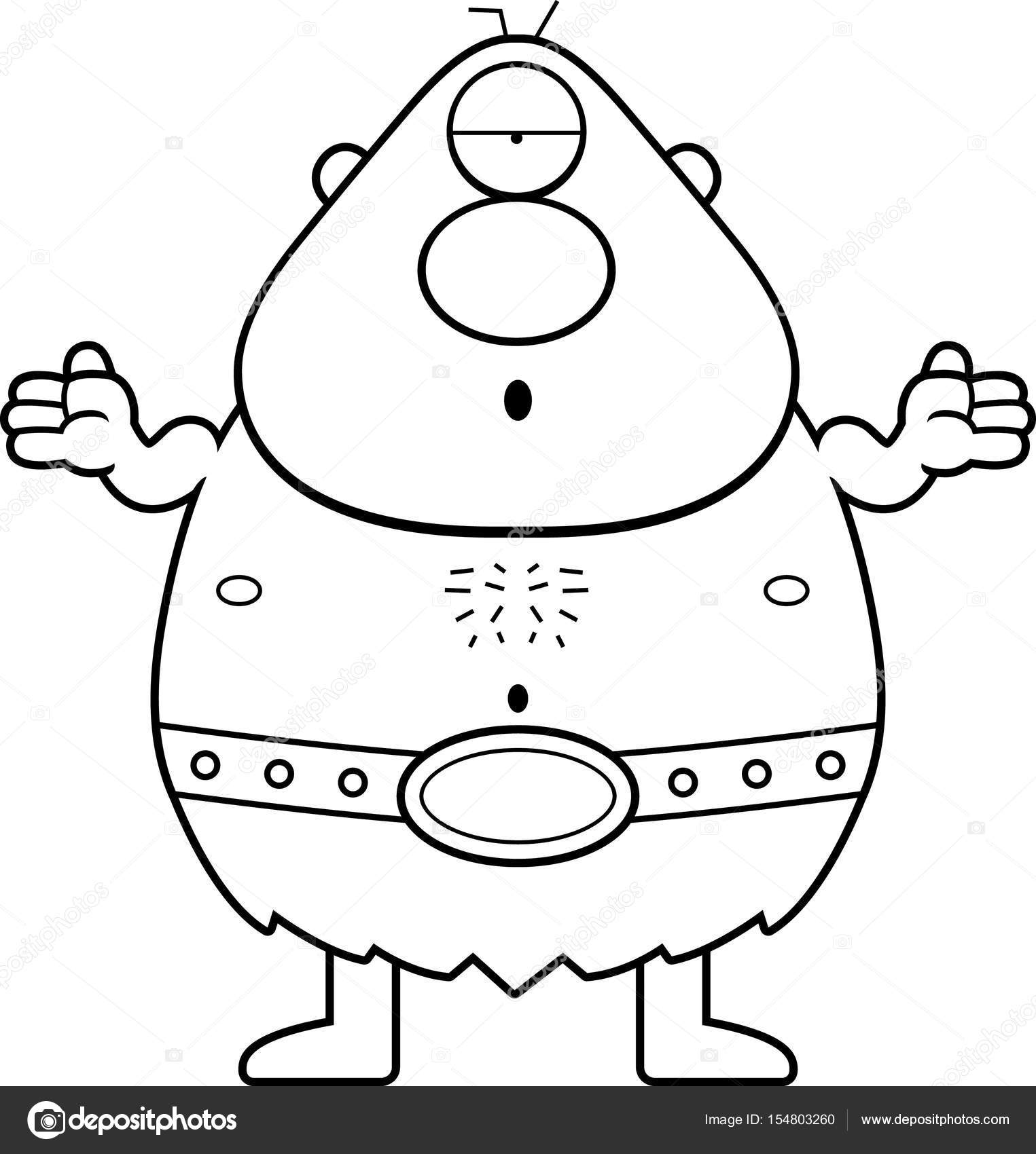 Confused Cartoon Cyclops Stock Vector by ©cthoman 154803260