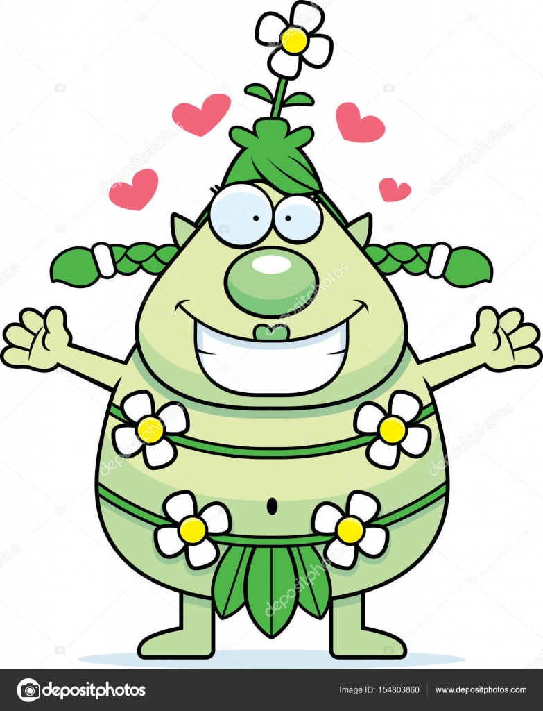 Cartoon Forest Sprite Hug Stock Vector Image by ©cthoman #154803860