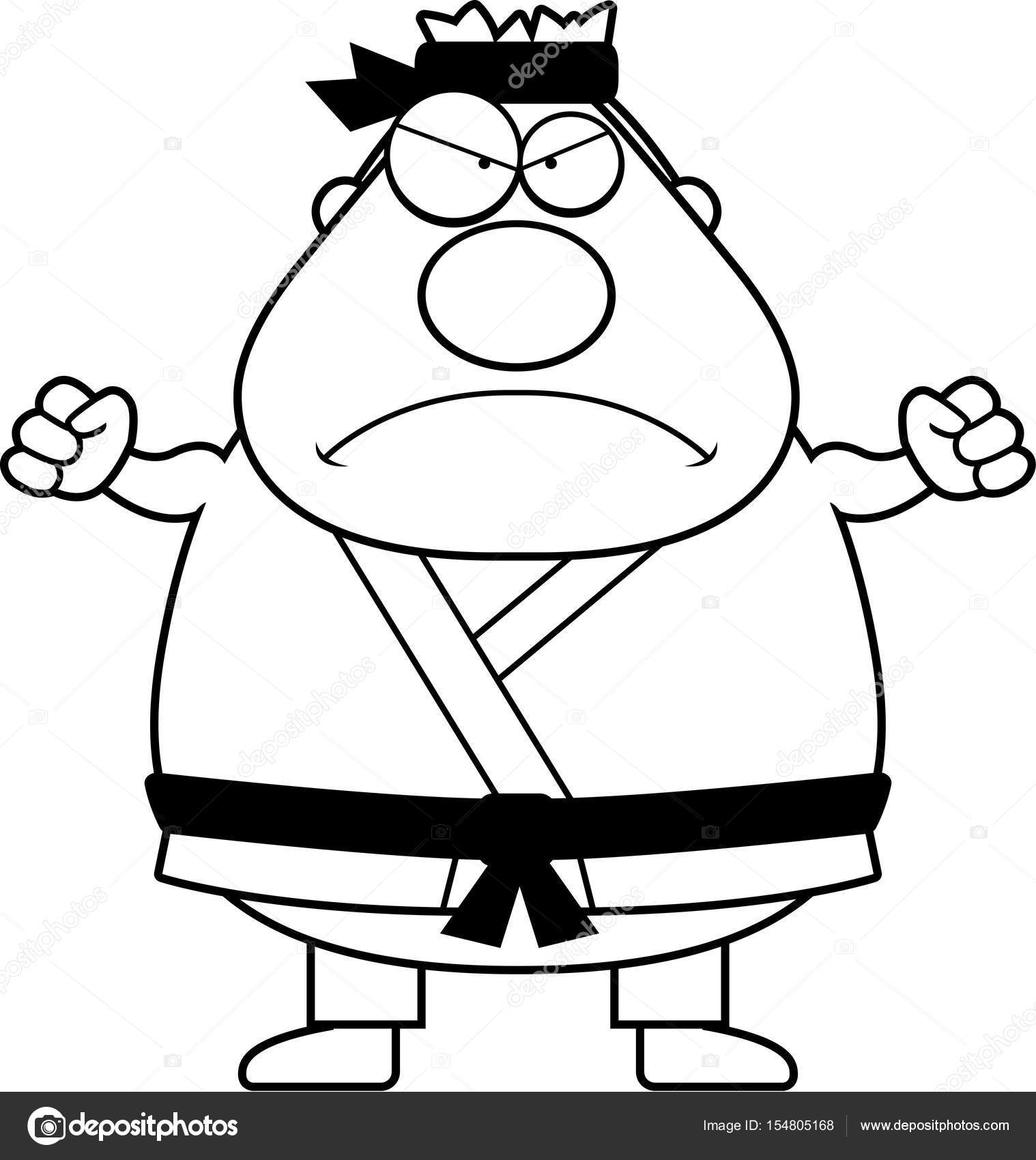 Angry Cartoon Karate Man Stock Vector by ©cthoman 154805168