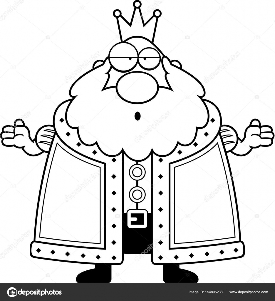 Dibujos animados Rey confundido Vector de stock por ©cthoman 154805238
