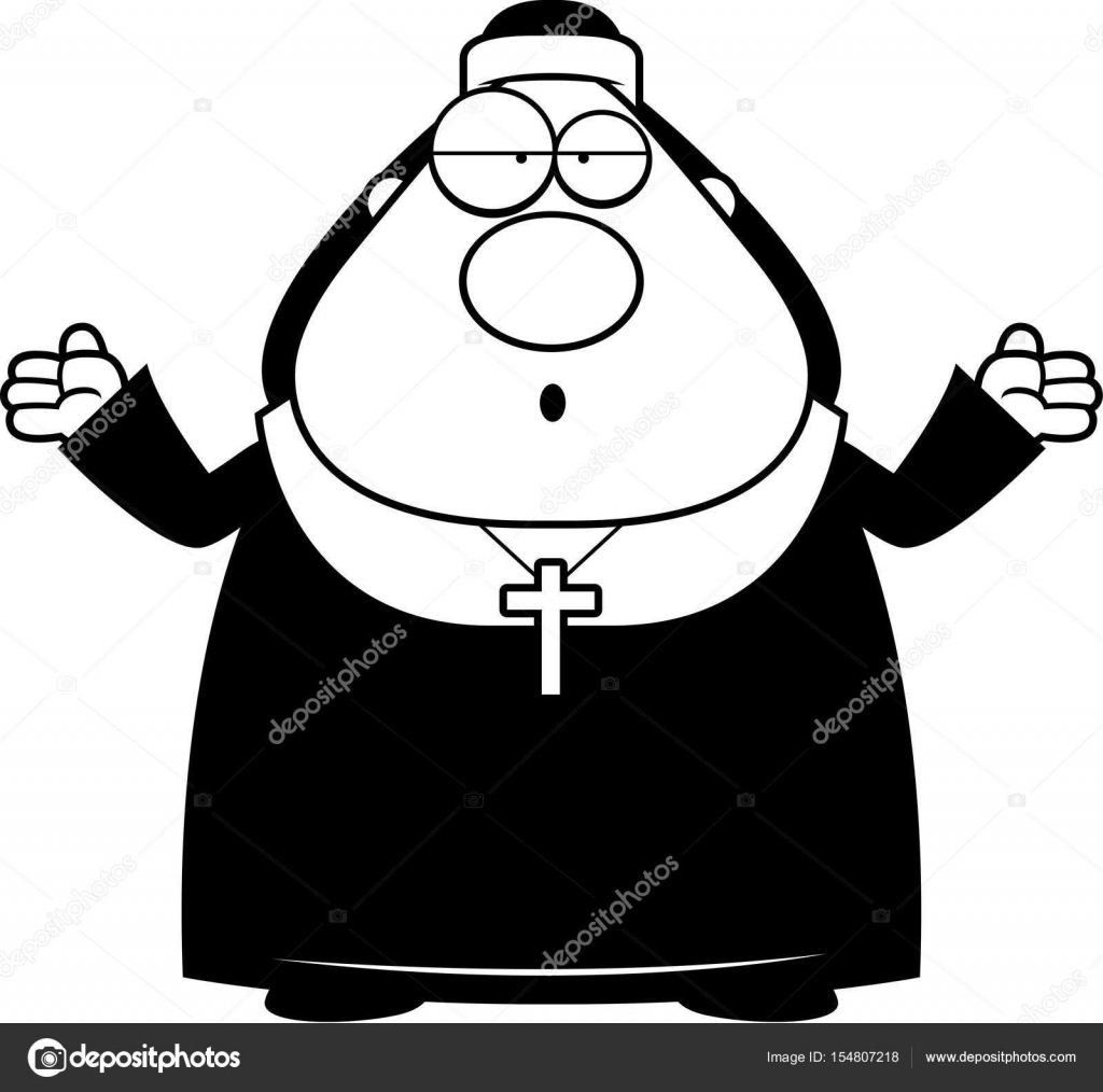Confundida monja de dibujos animados Vector de stock por ©cthoman 154807218