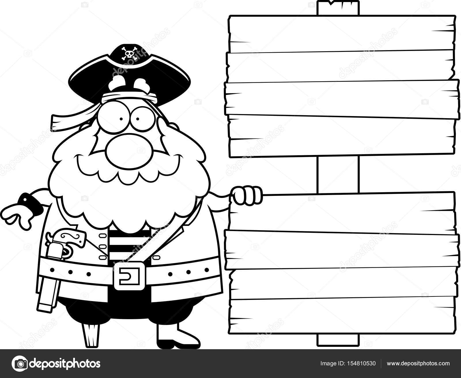 Cartoon Pirate Sign Stock Vector by ©cthoman 154810530