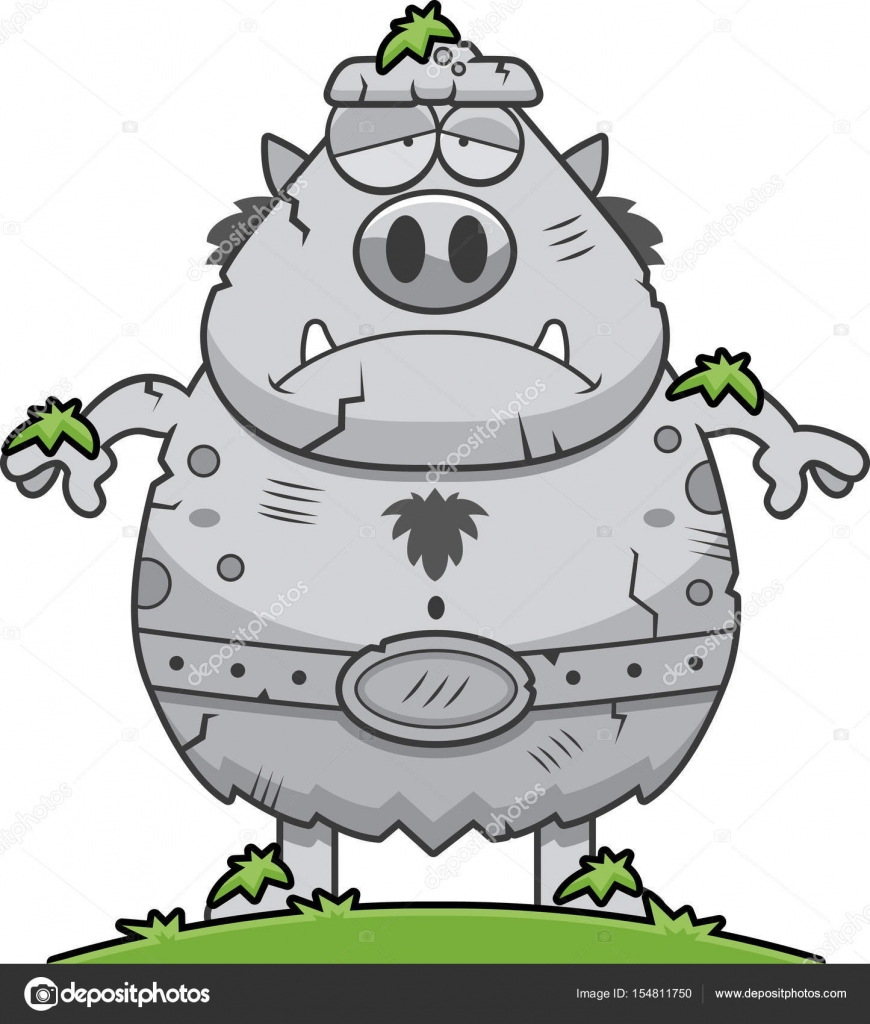 Stone Cartoon Troll Stock Vector by ©cthoman 154811750