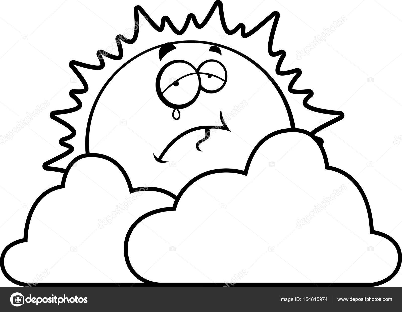 Cartoon Sad Sun Stock Vector Image by ©cthoman #154815974