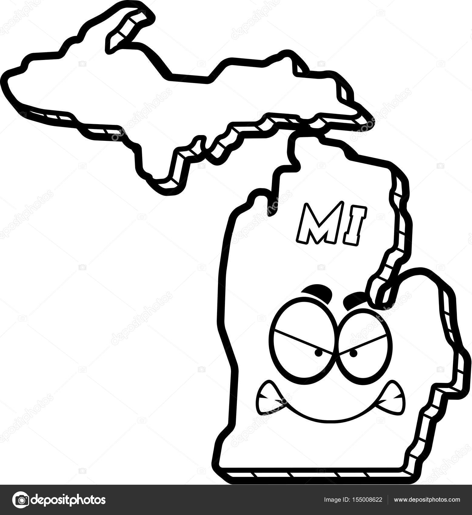 Cartoon Angry Michigan Stock Vector Image by ©cthoman #155008622