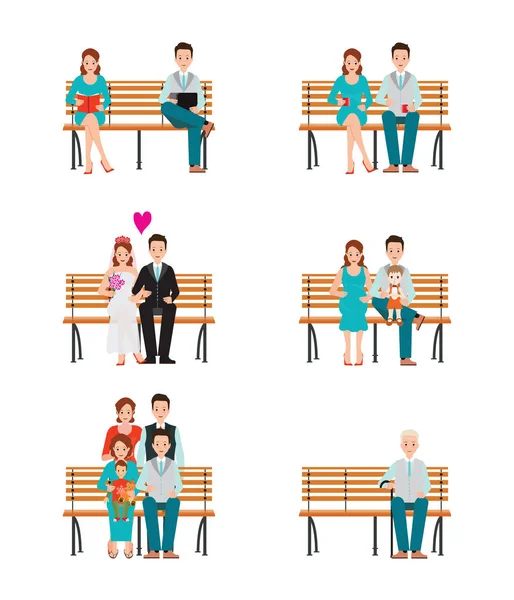 Mother and Son Life Growing Old Together Process Stages Development Stick Figure Pictogram Icons ...