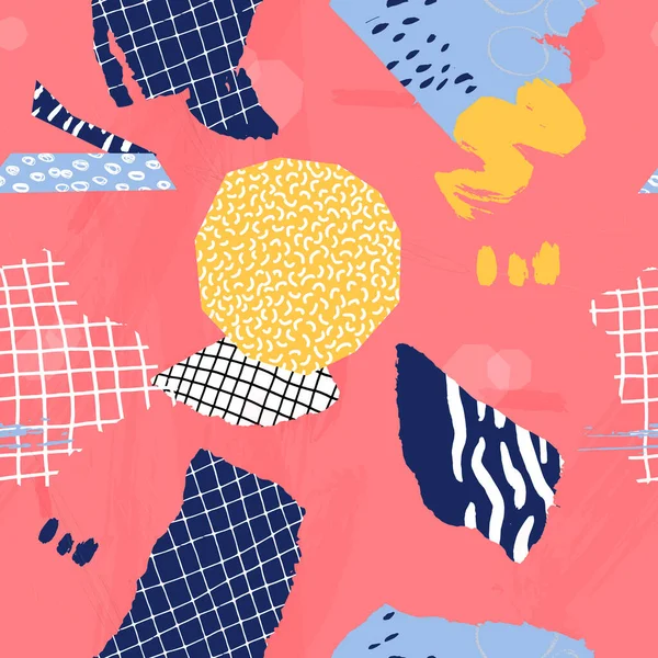 Abstract colorful collage background. Wallpaper hand drawn design ...