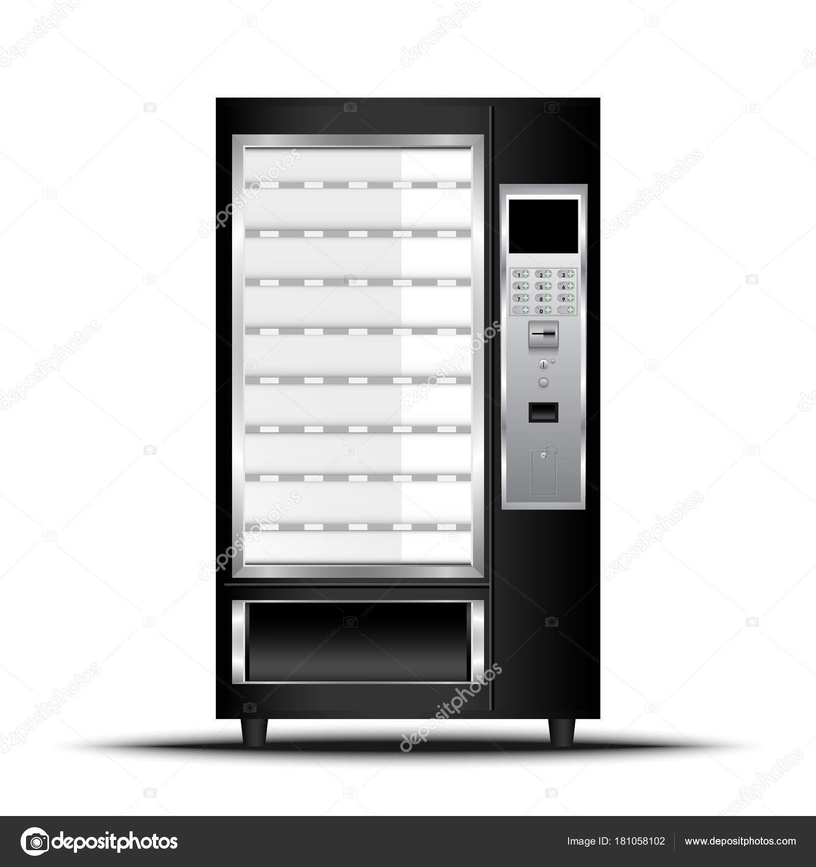 Vending machine of food and beverage automatic selling, Vector Stock ... Vending machine of food and beverage automatic selling, Vector Stock ...
