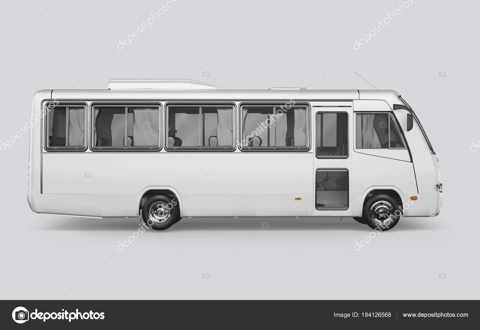 3D render of a bus on a white background — Stock Photo © davstudio ...