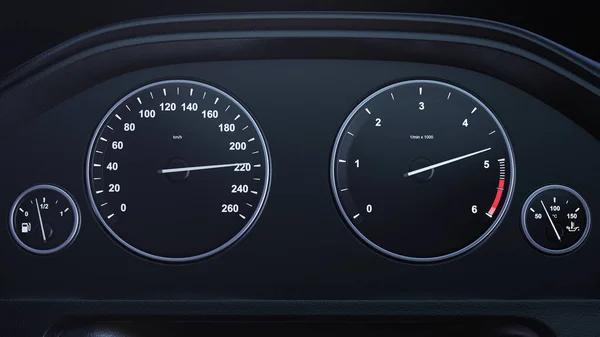 3d render Car speedometer picking up speed — Stock Photo © davstudio ...