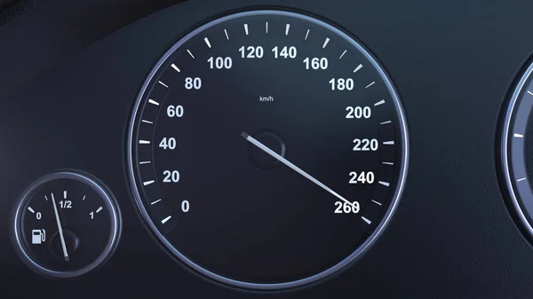3d render Car speedometer picking up speed — Stock Photo © davstudio ...