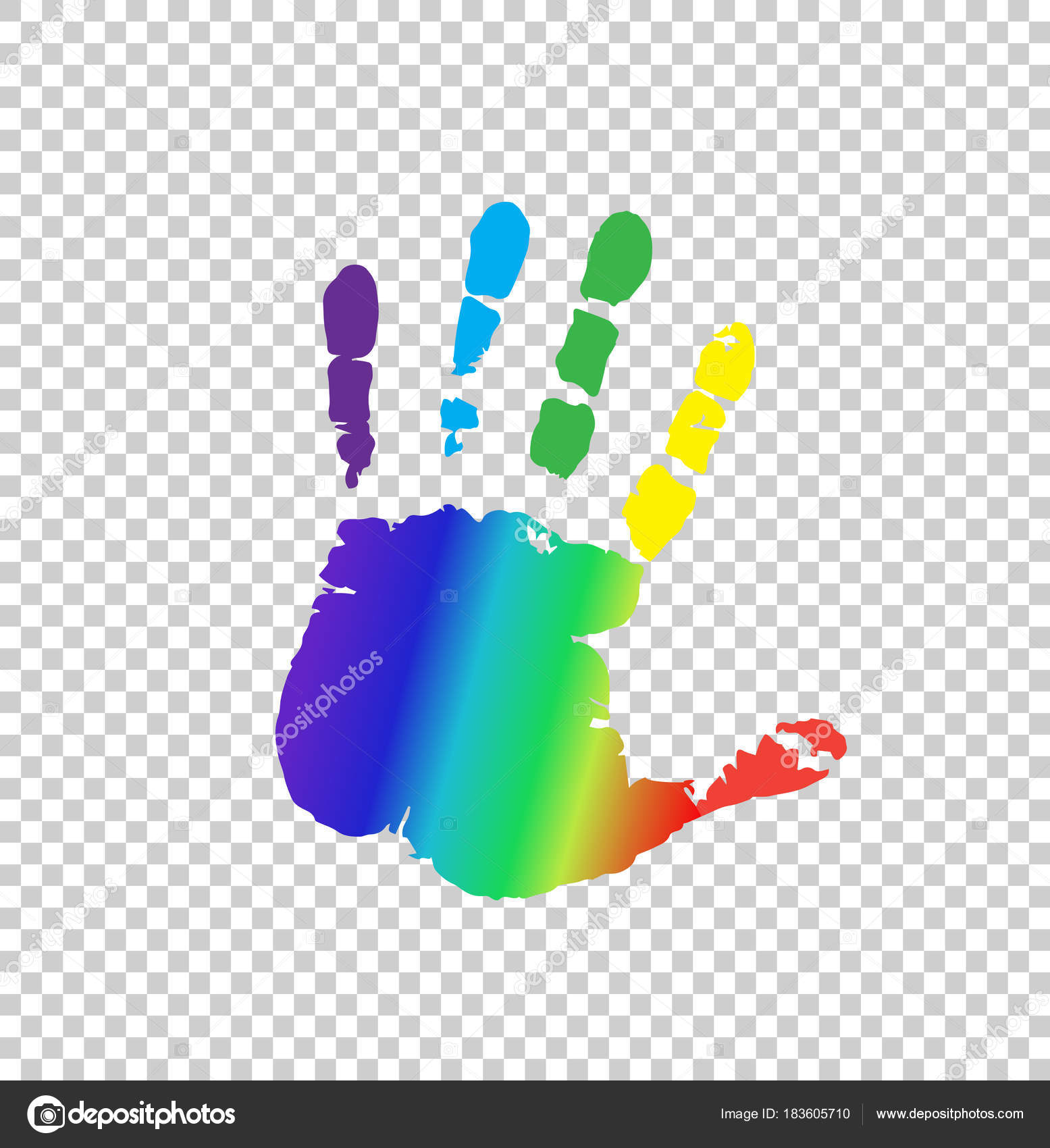 Neon Handprint Invitation